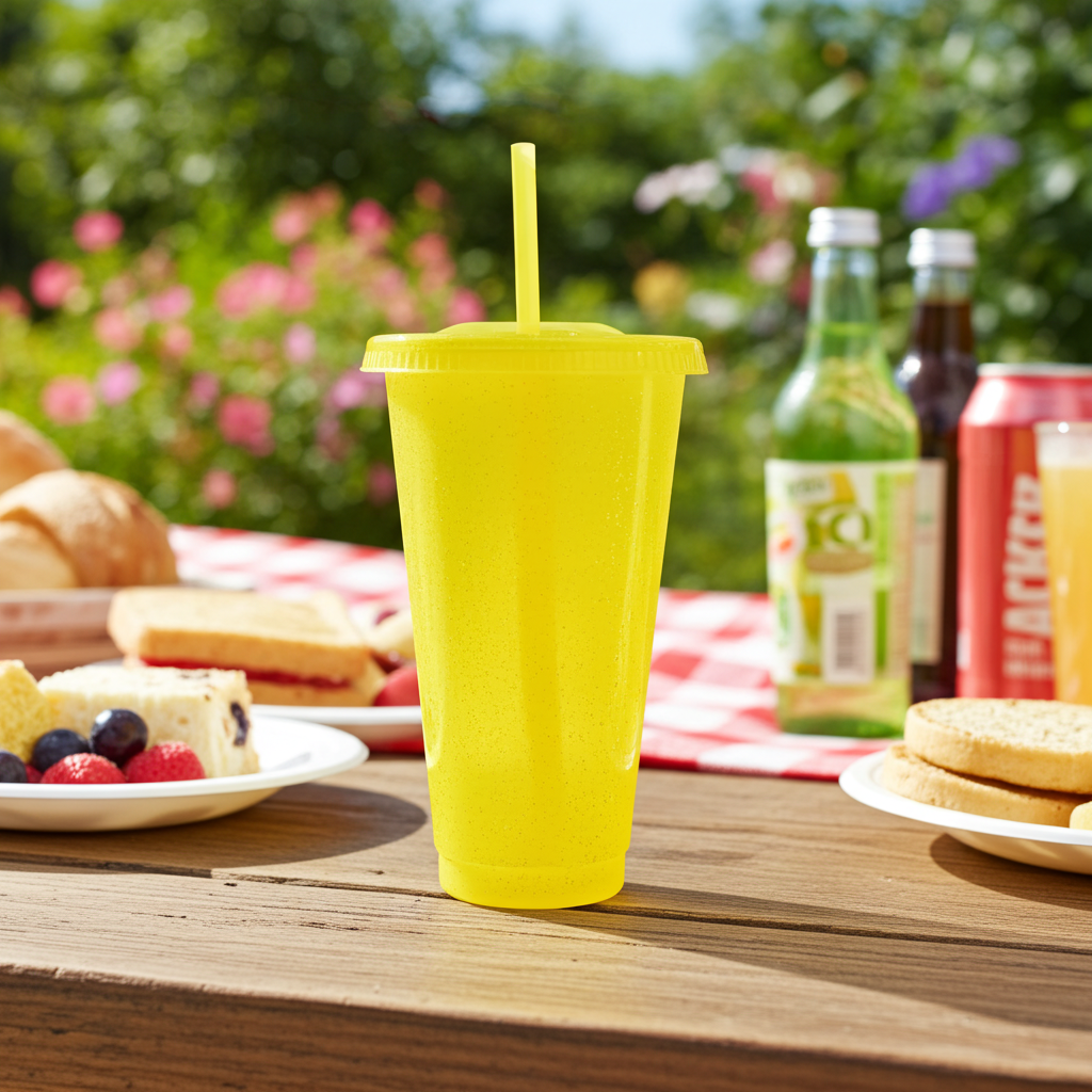 Glitter 24oz Plastic Cold Cups – Bliss Blanks Australia