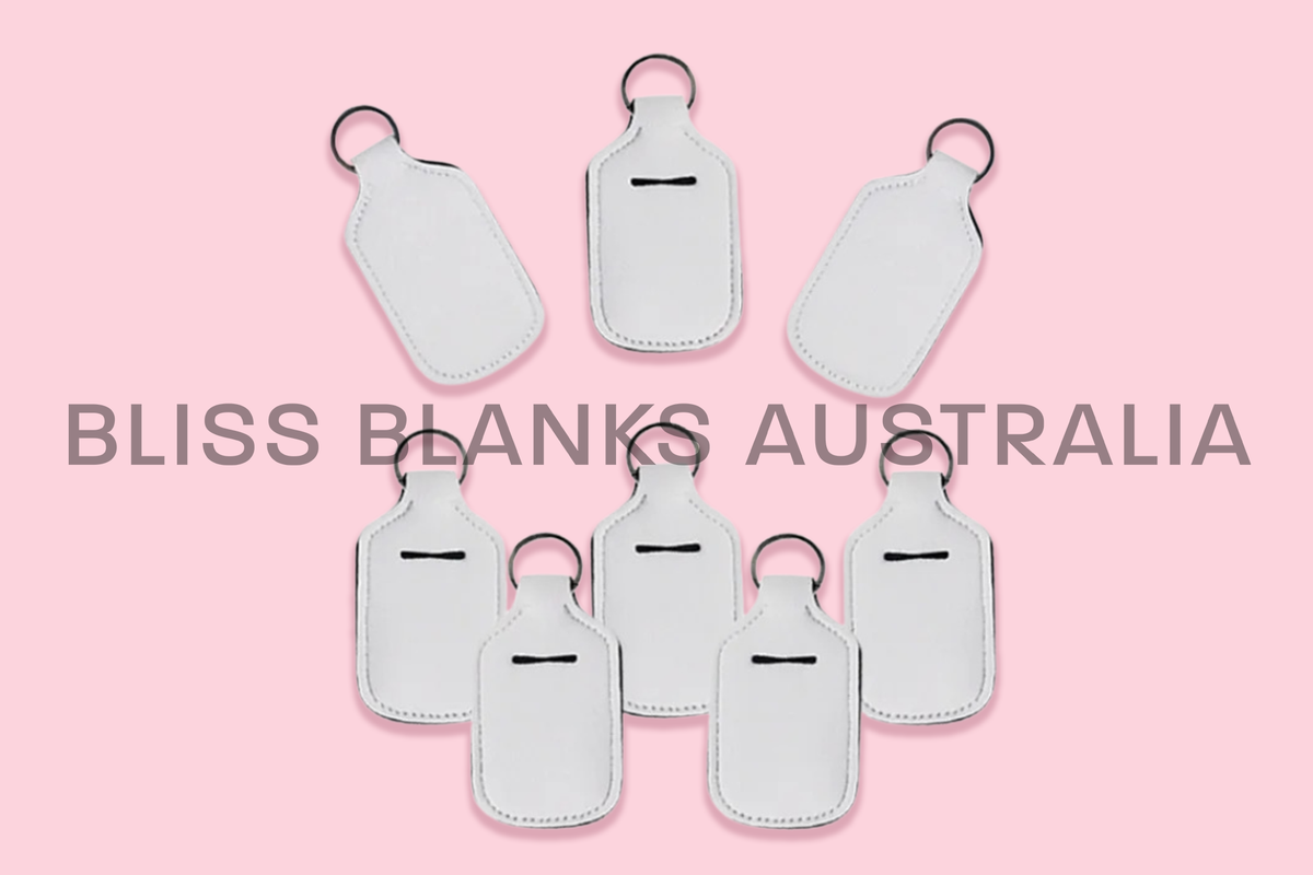 Sublimation Sanitiser:hand cream keyring & bottle- Neoprene x10 – Bliss ...